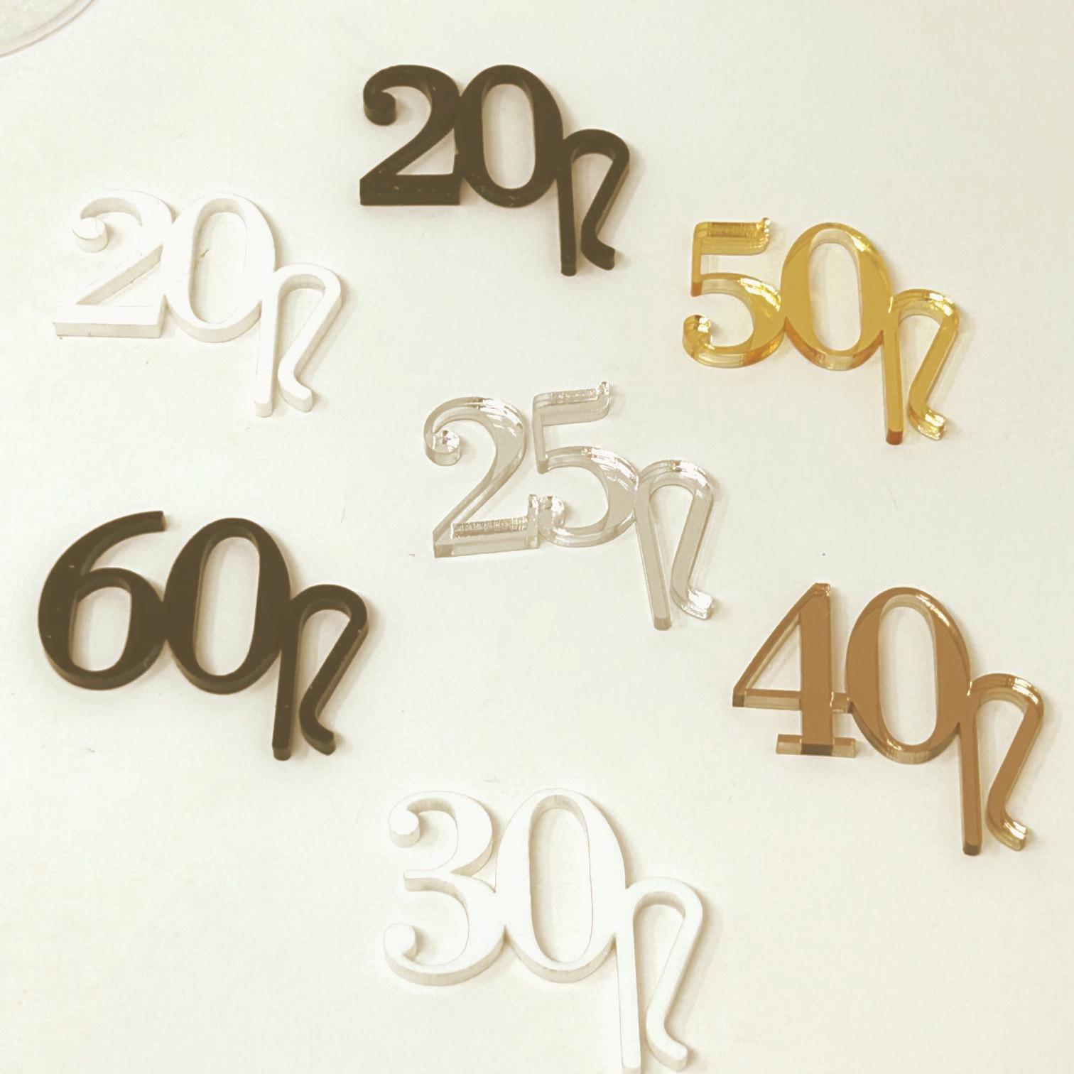 Personalized Number Acrylic Drink Toppers | Birthday Party Decor - Etsy