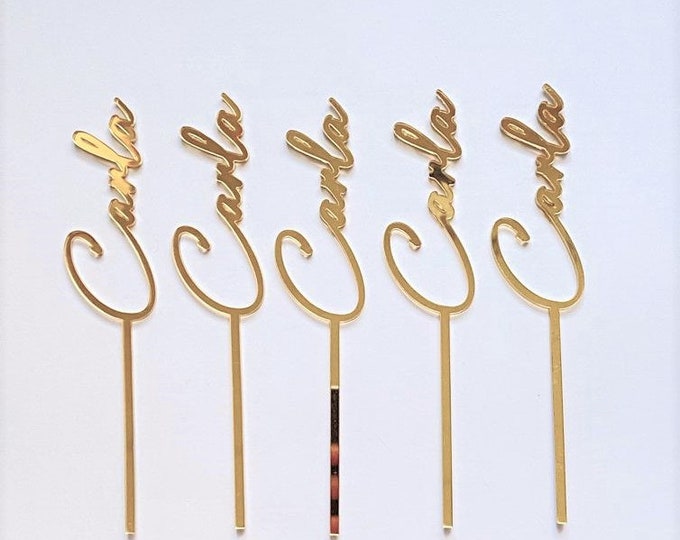 Set of 12 Personalized Cake Pop Sticks, Custom Treat Sticks Cake Pop ...