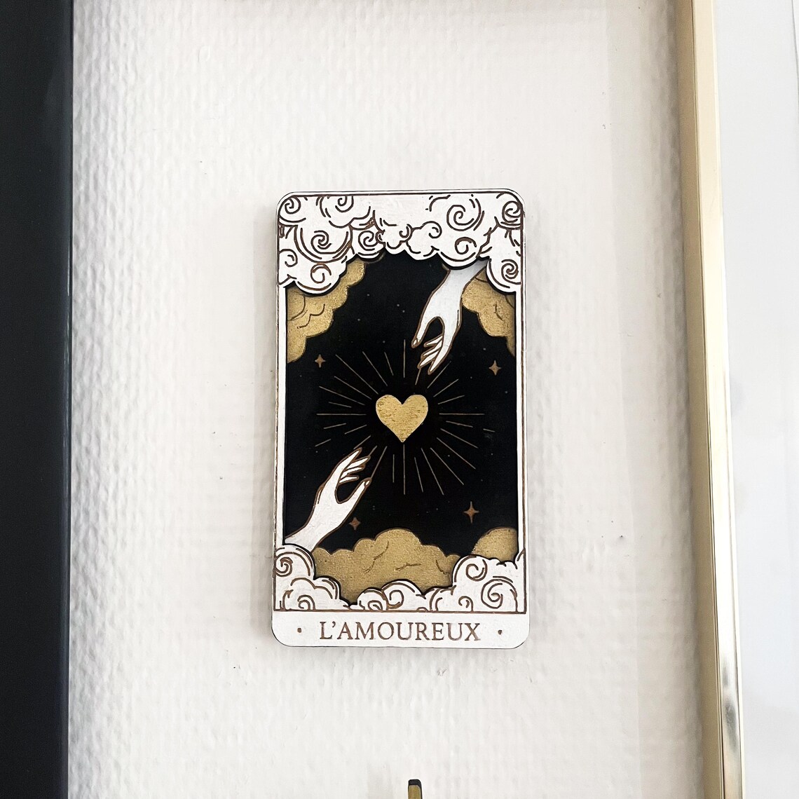 Wooden Tarot Card “the Lovers” – Mystical Wall Decor – Handcrafted ...