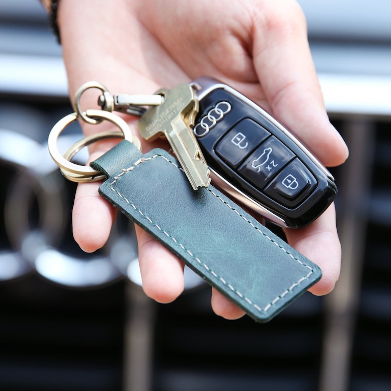 Leather Key Chain - Etsy