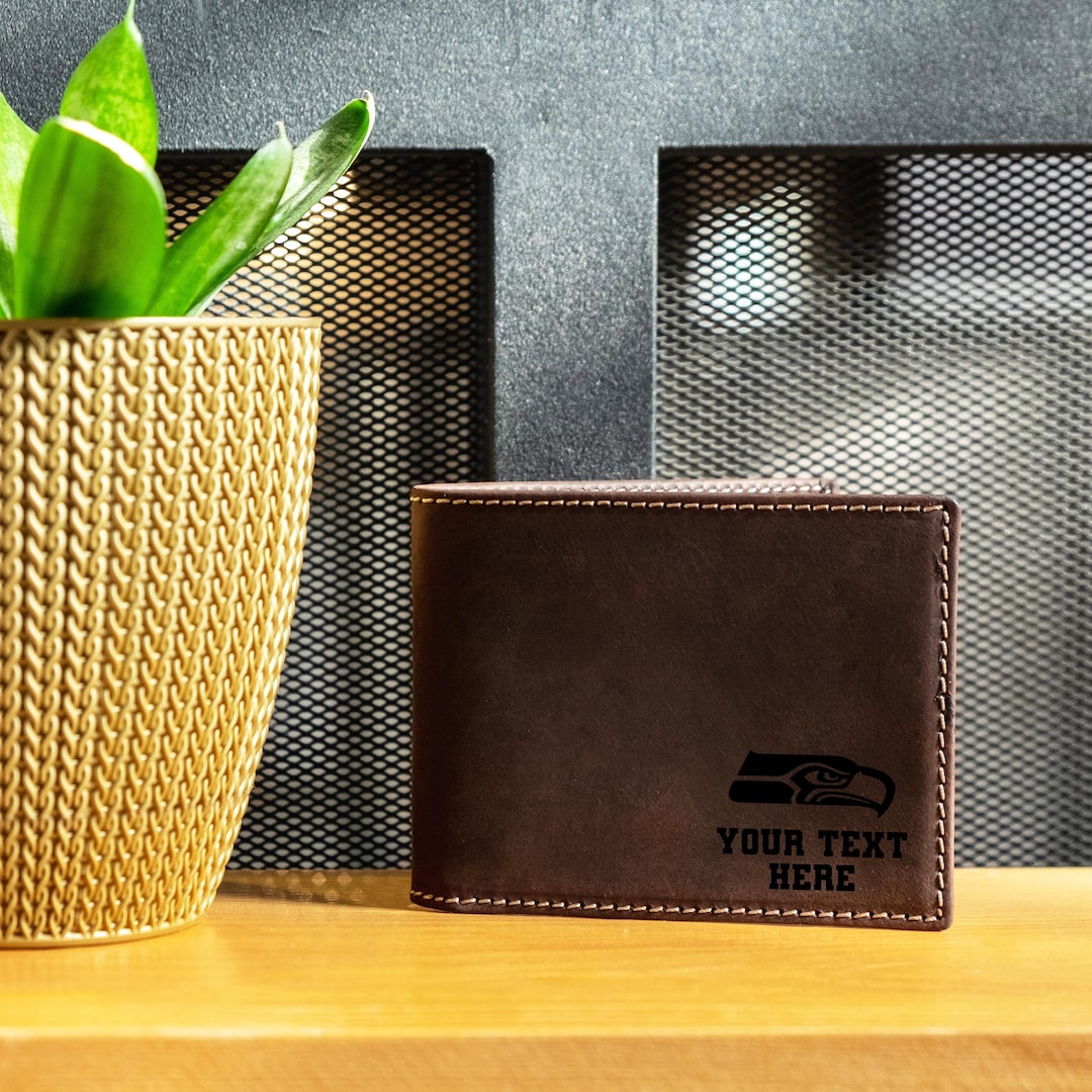 Custom NFL Leather Wallet, Football Teams Wallet, Custom Engraved ...