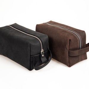 Football Players Leather Dopp Kit, Genuine Leather, Football Lover Gift ...