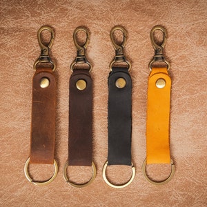 Personalized Leather Keychain, Customized Key Chain, Custom Leather Key ...