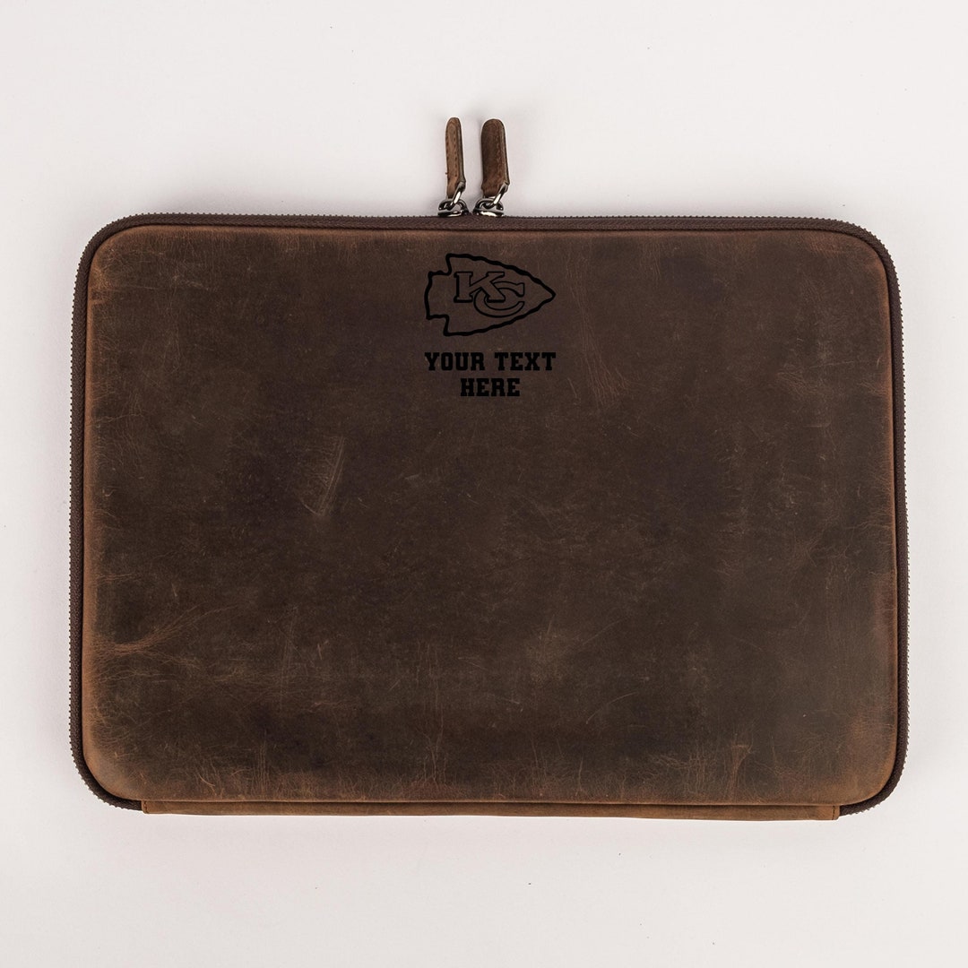 Custom NFL Team Logos Laptop Cover, Personalized Leather Sleeve for ...