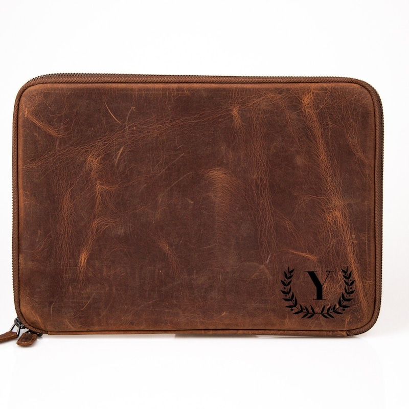 Leather MacBook Zipper Case - Etsy