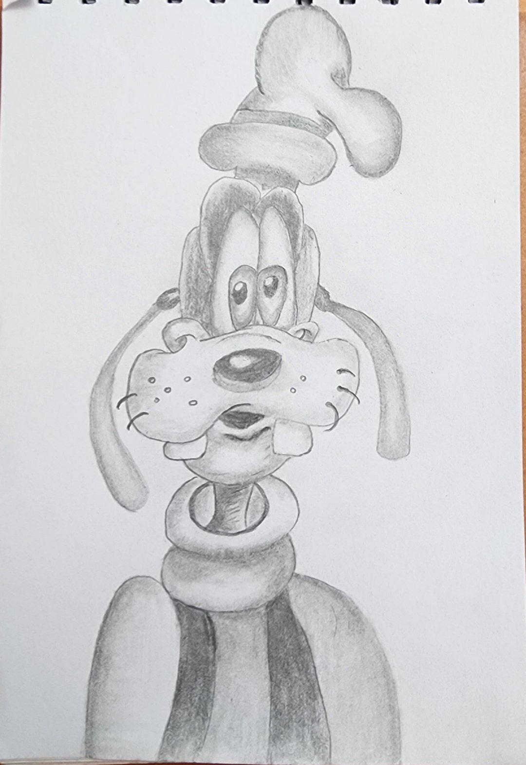 Goofy Pencil Drawing Art - Etsy