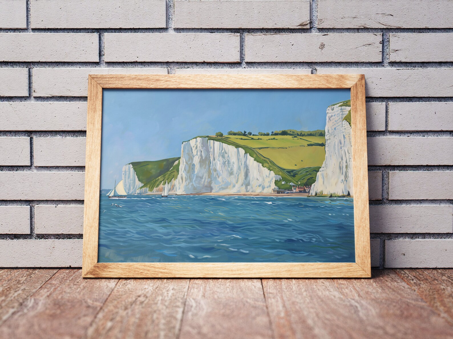 White Cliffs of Dover Wall Decor PRINTABLE Landscape Wall Art Retro ...