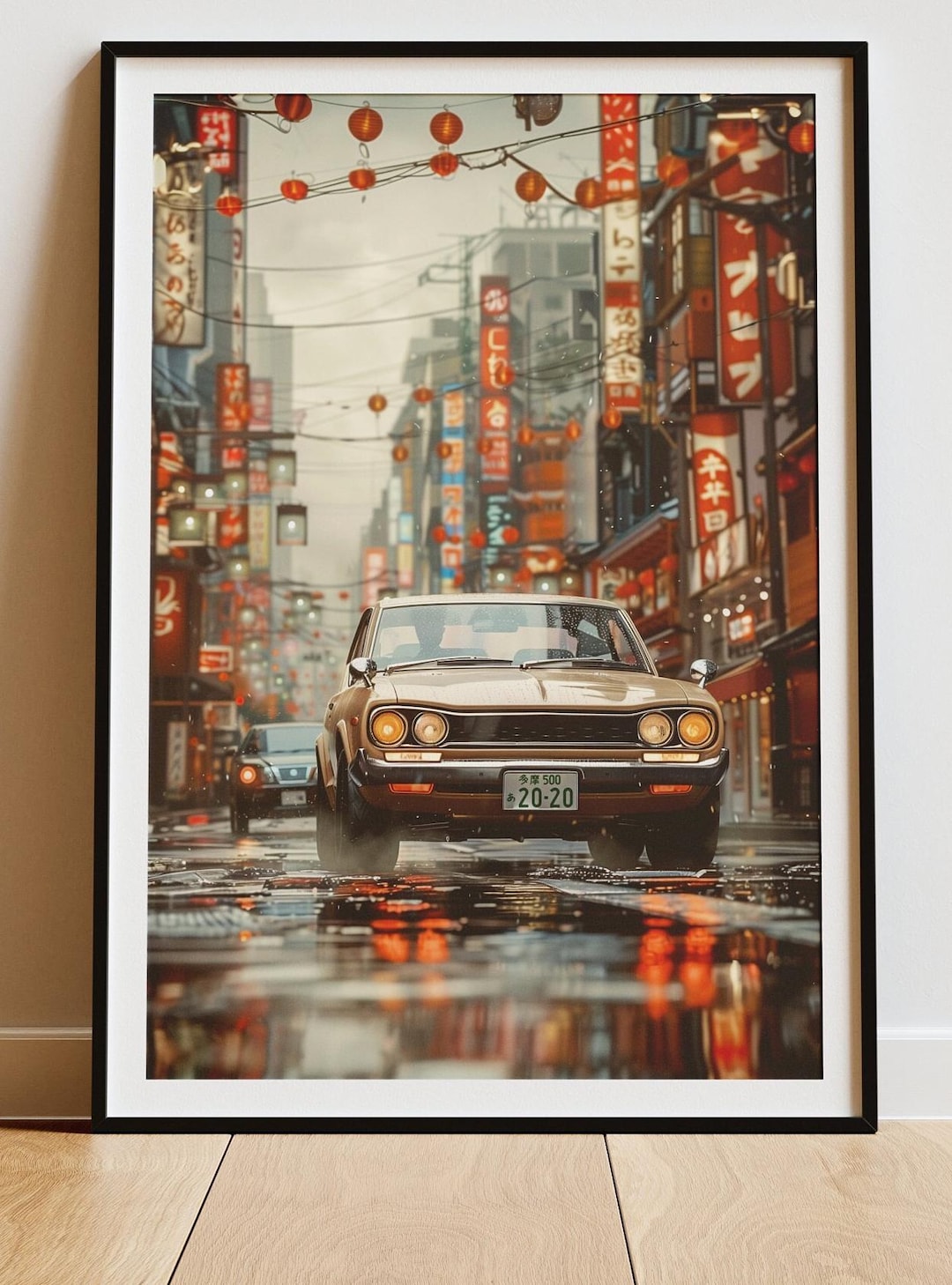 JDM Street Racing Art, Classic Japanese Car Poster, Tokyo Night Drive ...