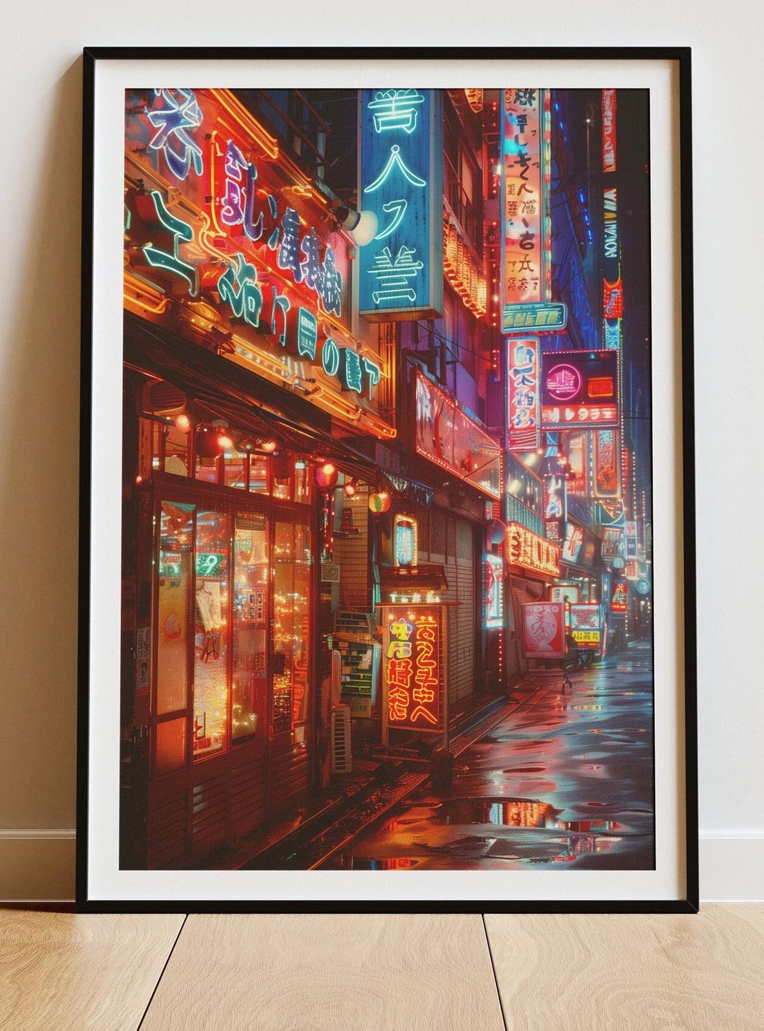Tokyo Neon Lights Wall Decor PRINTABLE Wall Art Digital Art Print Neon ...