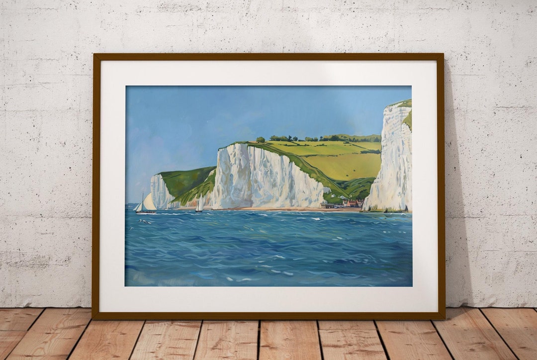 White Cliffs of Dover Print, Coastal Seaside Artwork (digital Download ...