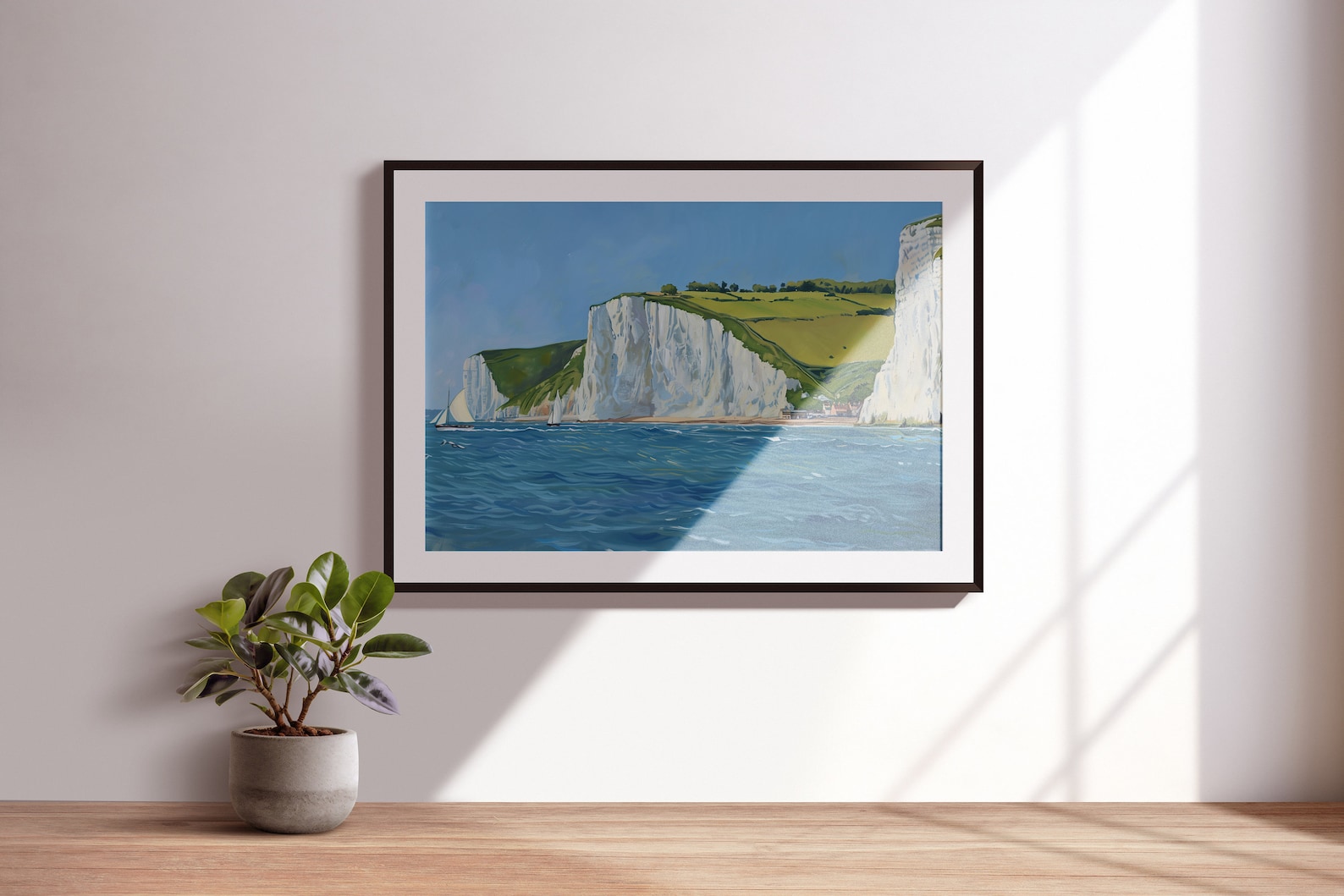 White Cliffs of Dover Wall Decor PRINTABLE Landscape Wall Art Retro ...