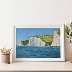 White Cliffs of Dover Wall Decor PRINTABLE Landscape Wall Art Retro ...