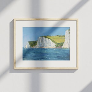 White Cliffs of Dover Wall Decor PRINTABLE Landscape Wall Art Retro ...