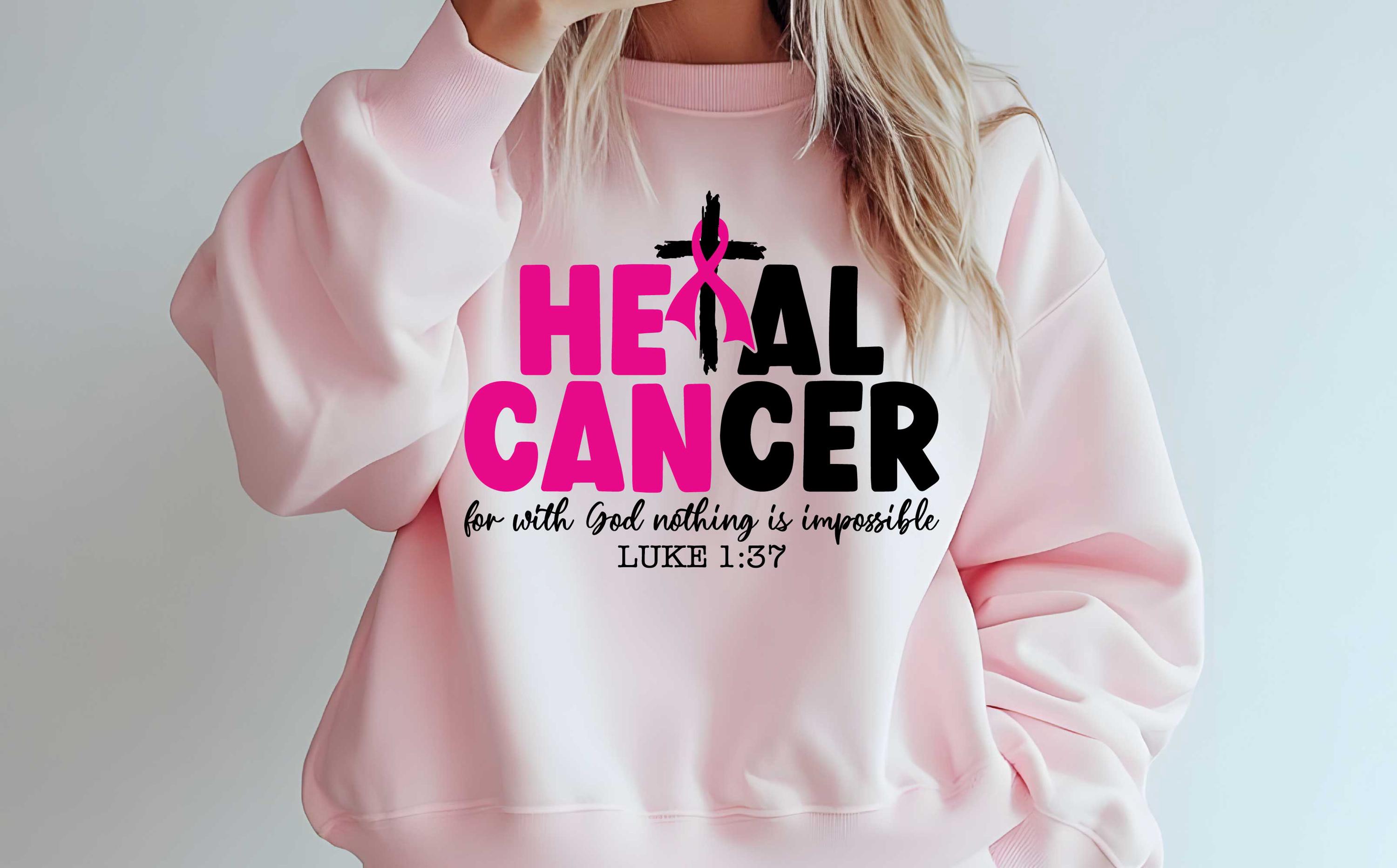 Heal Cancer SVG, Breast Cancer Awareness Month SVG PNG Shirt Design ...