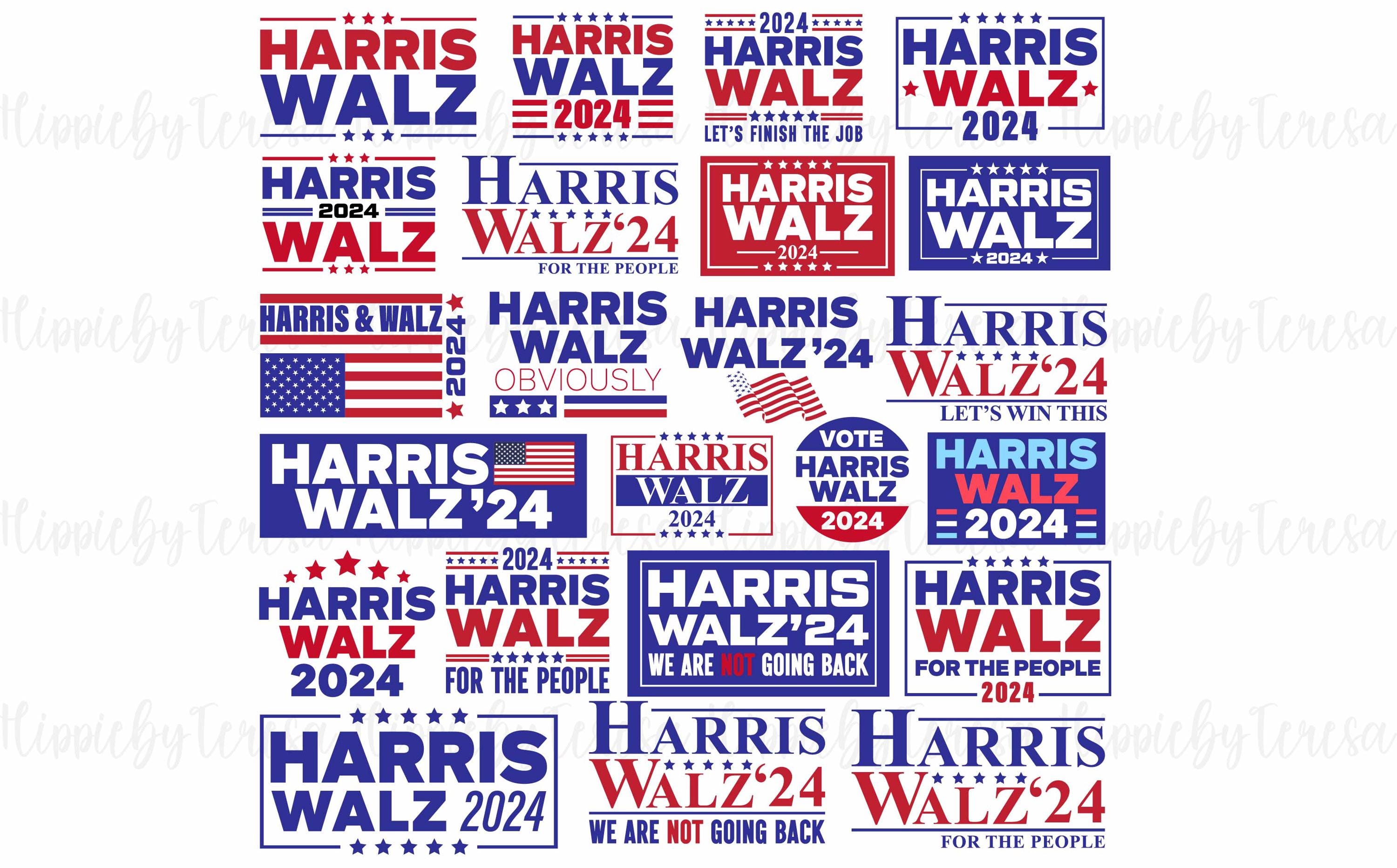 Harris Walz 2024 PNG Svg Bundle, Kamala Harris 2024 SVG PNG, Harris Tim ...