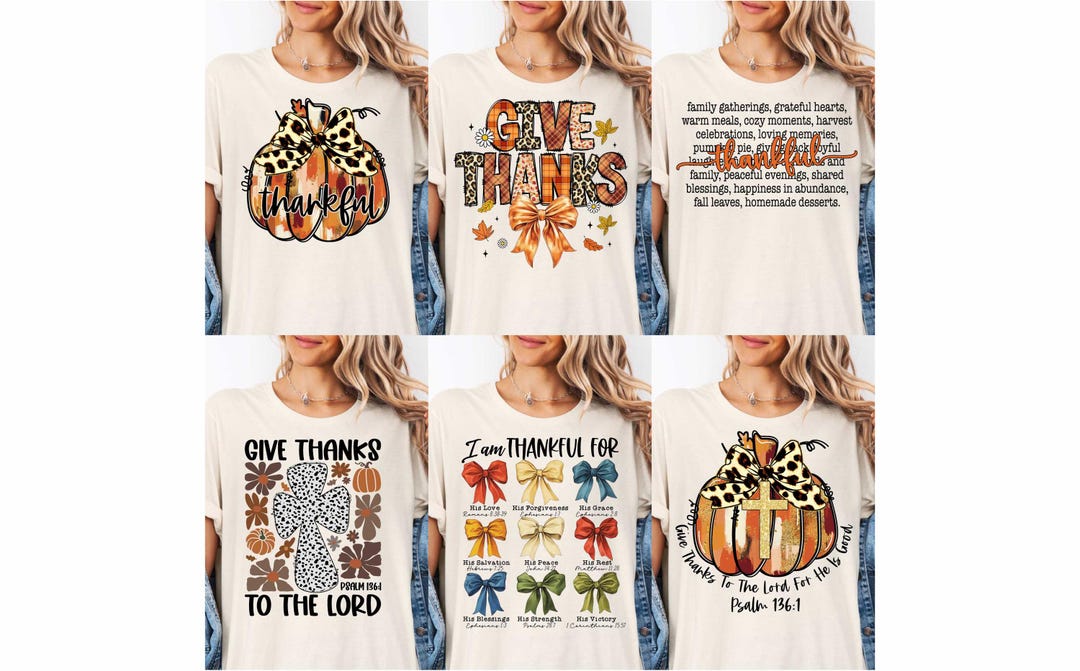 Christian Thanksgiving PNG Bundle, Jesus Thanksgiving Png, Give Thanks ...