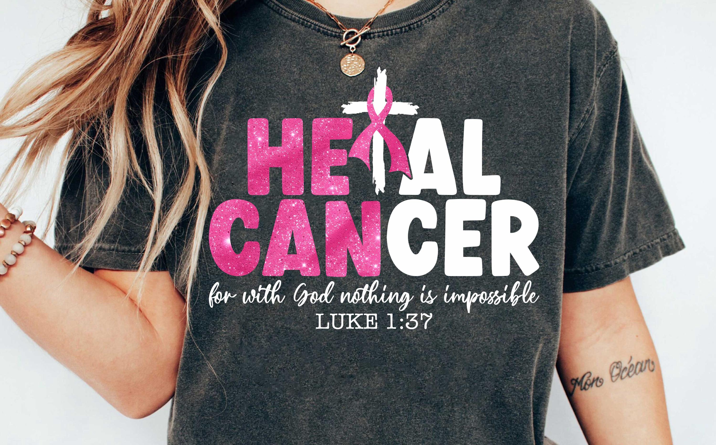 Heal Cancer SVG, Breast Cancer Awareness Month SVG PNG Shirt Design ...