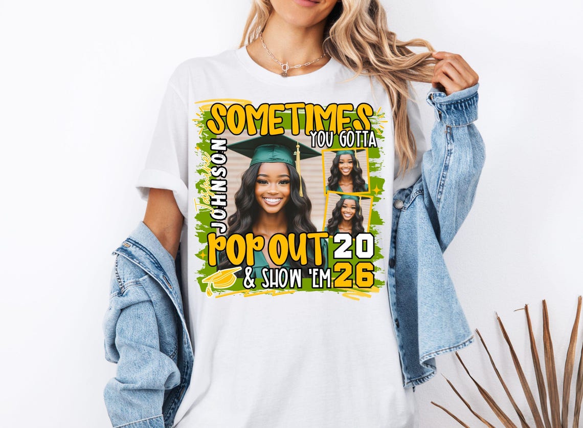 Graduation Insert Photo Editable Canva Template, Pop Out and Show Em ...