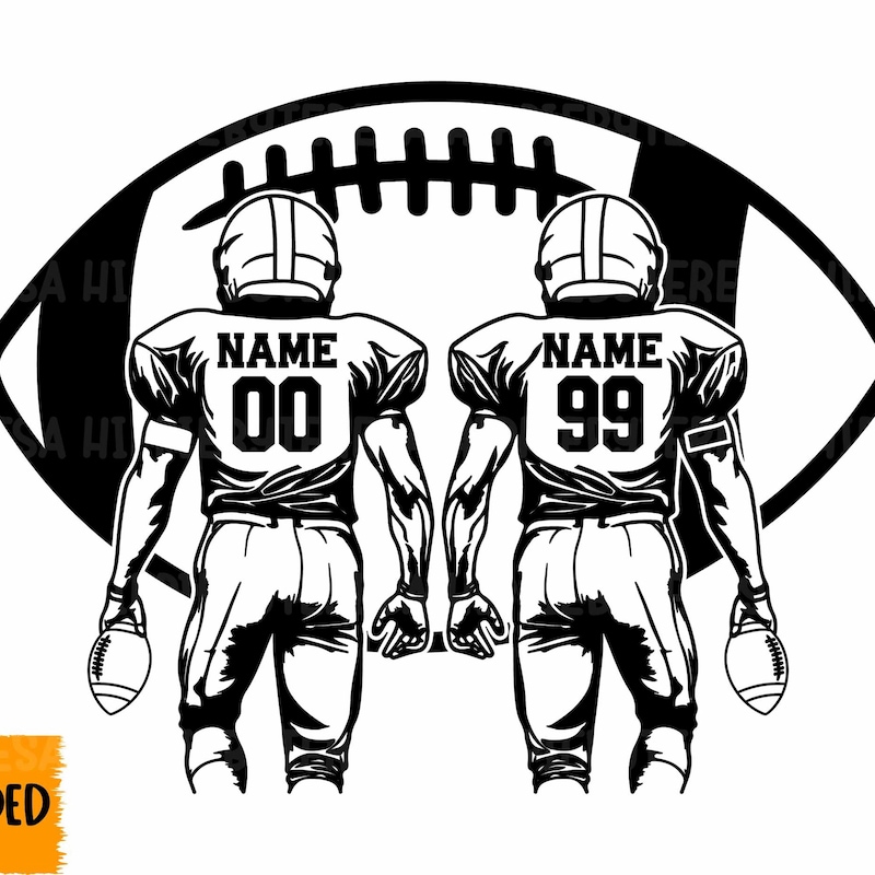 Football Player Svg - Etsy