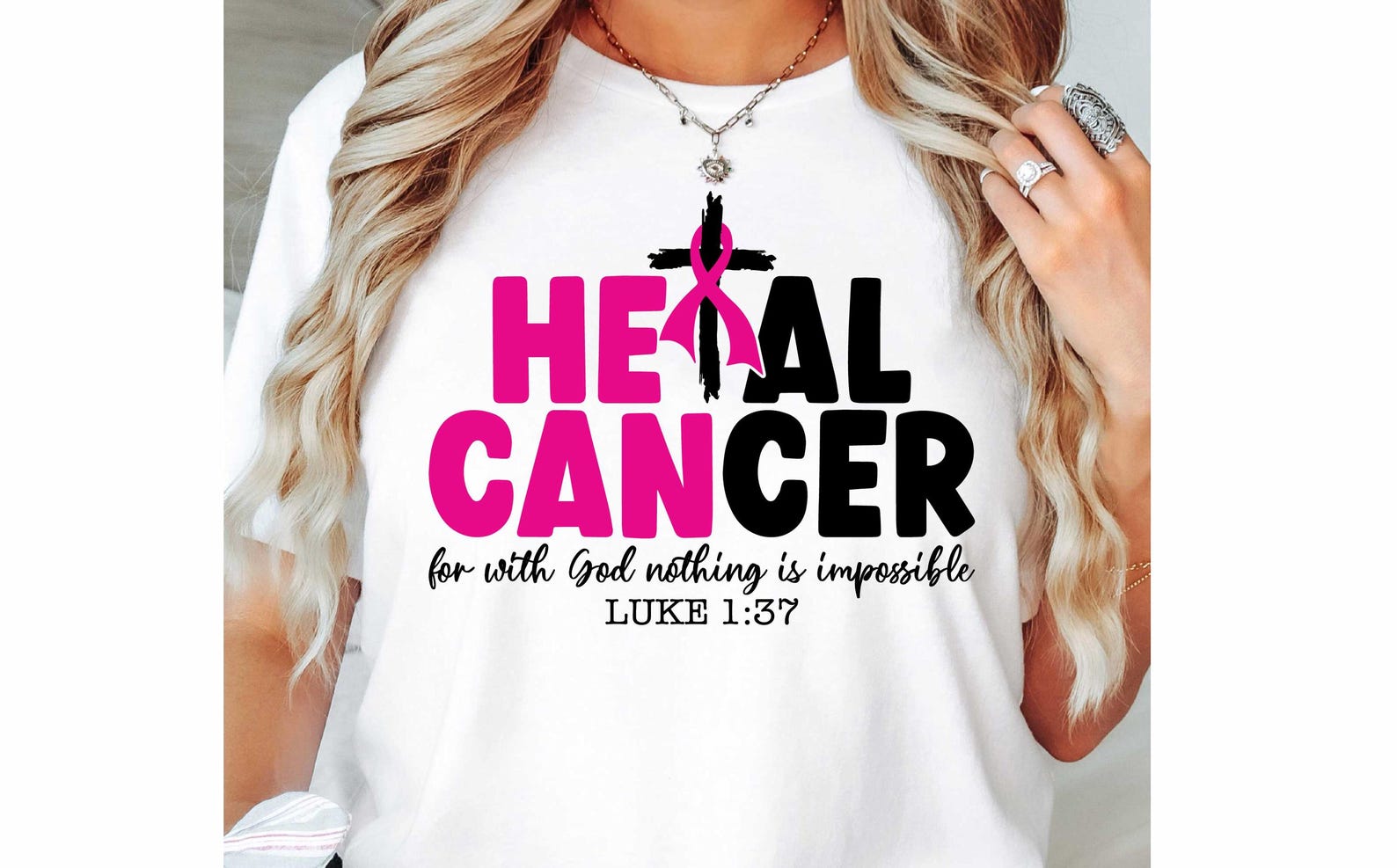 Heal Cancer SVG, Breast Cancer Awareness Month SVG PNG Shirt Design ...