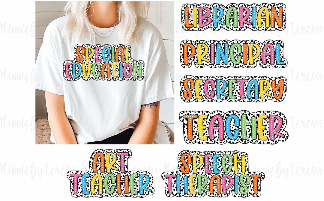 Custom Teacher Dalmatian PNG Bundle, Dalmatian Dots Png, Librarian Png ...