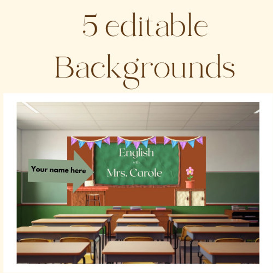 Classroom ESL Backdrops for Online ESL Teaching With Vipkid, Gogokid ...