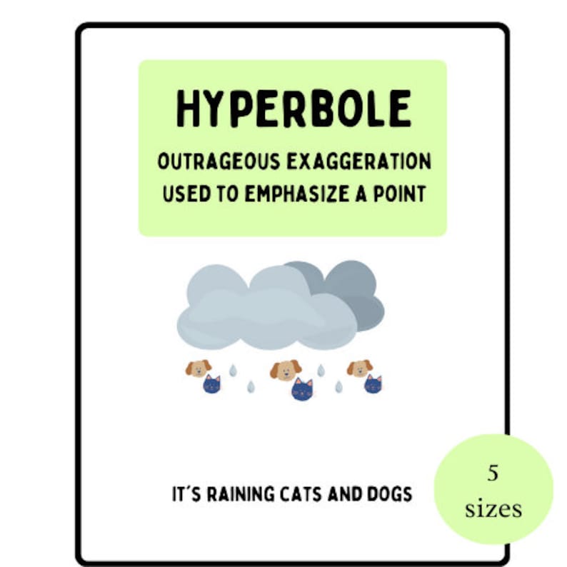 Onomatopoeia, Hyperbole, Personification English for Homeschool ...