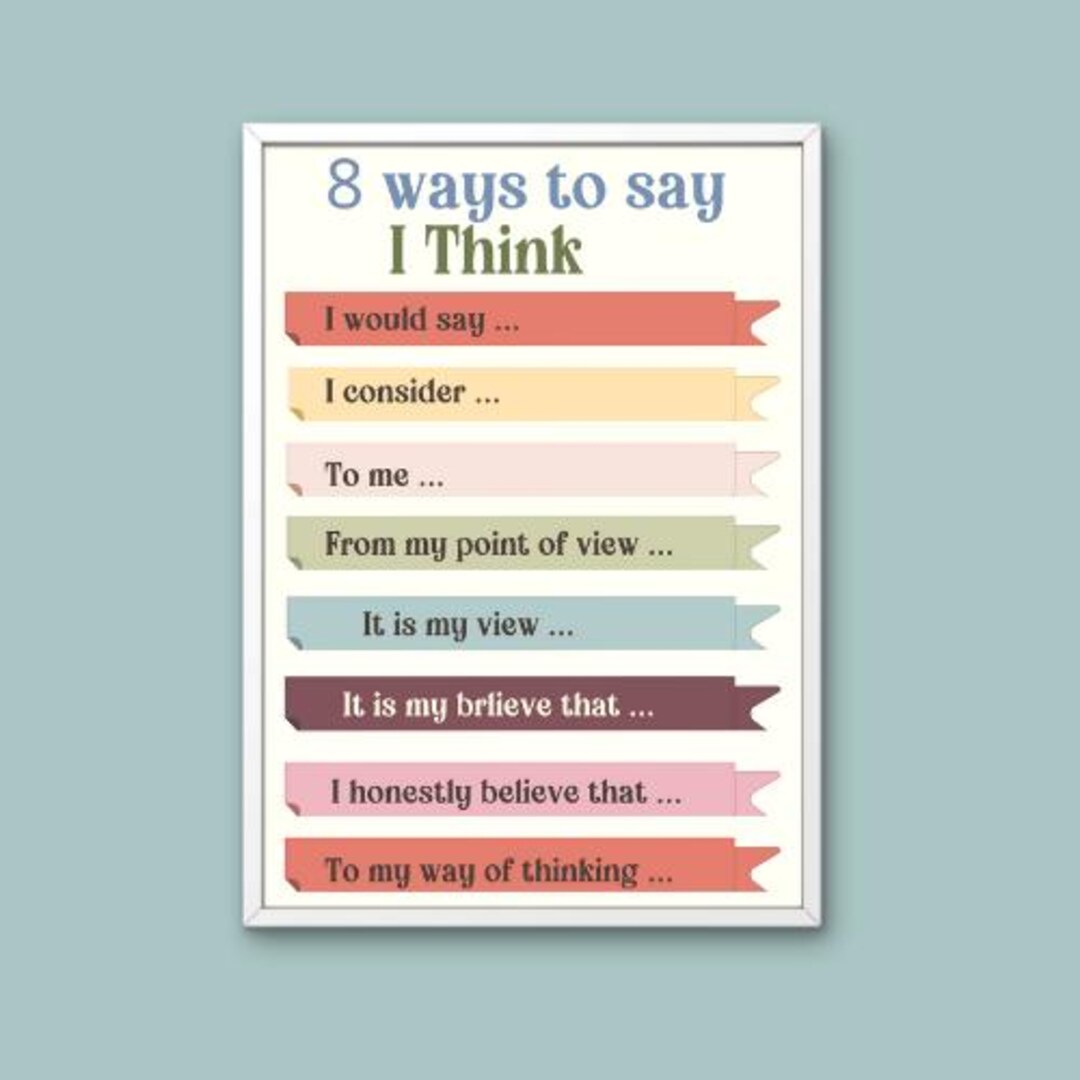 Say It Differently! 8-poster Set of Alternative Phrases (PDF) - Etsy