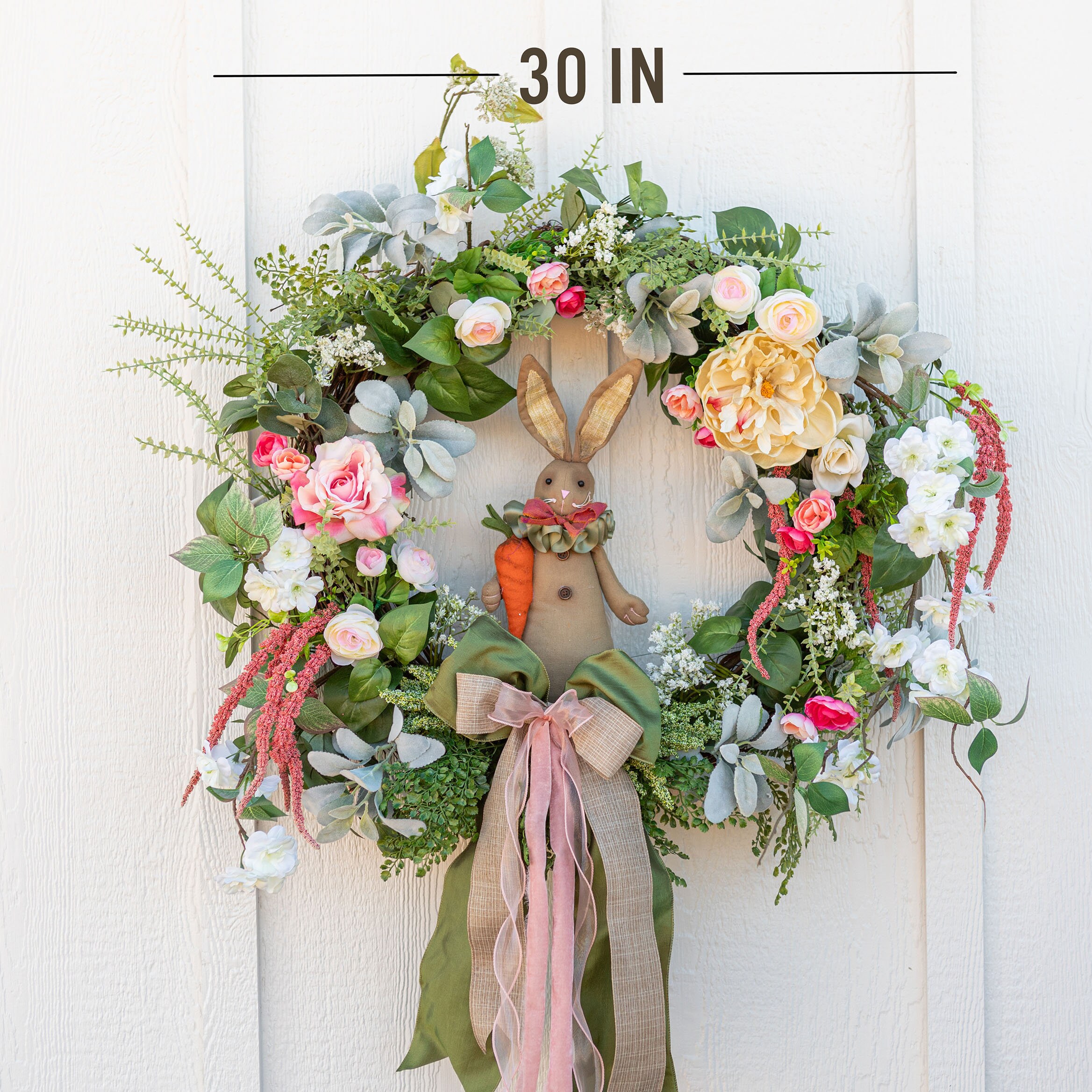 Wreath for Front Door Easter Wreath for Spring Wreath for Easter With ...