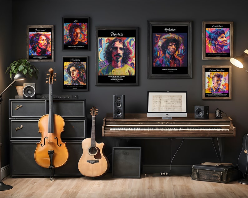 David Bowie Musician Poster Inspirational Quote Music Studio Art ...