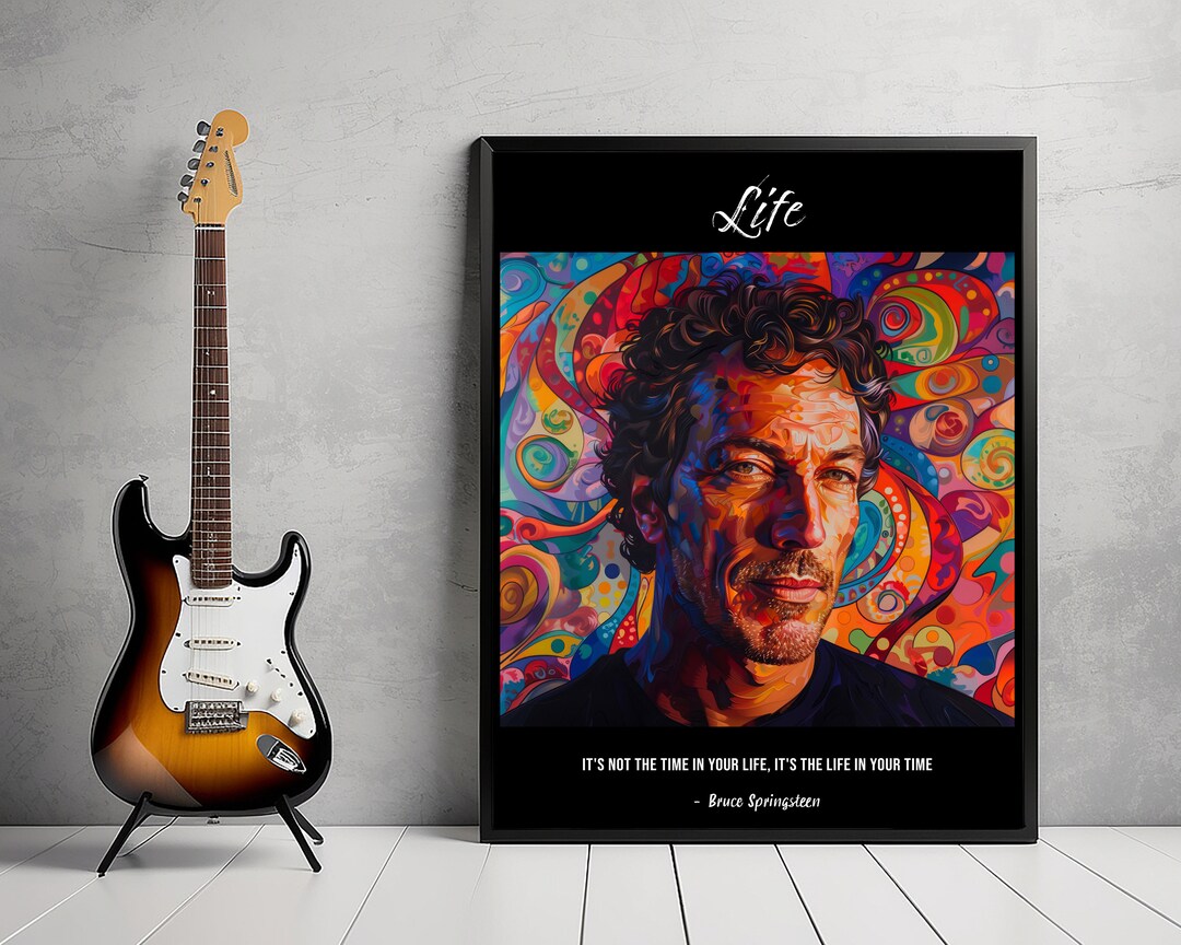 Bruce Springsteen Life Motivational Poster Inspirational Music Art ...