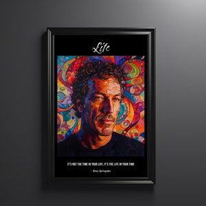 Bruce Springsteen Life Motivational Poster Inspirational Music Art ...