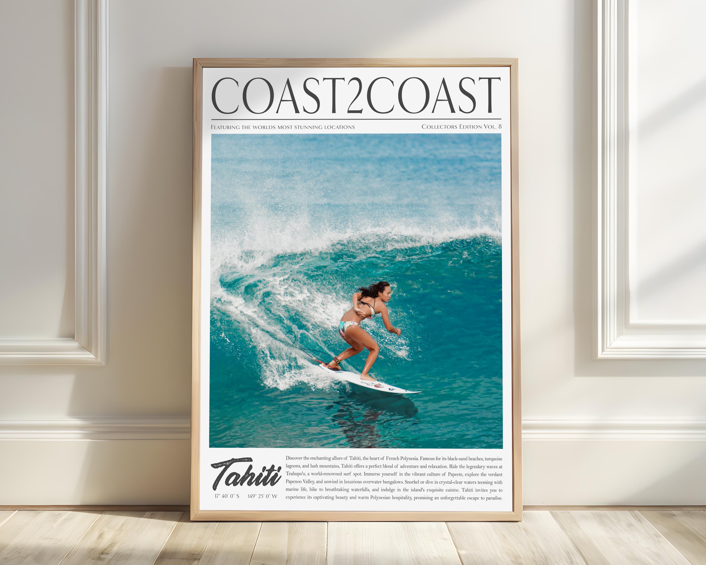 Surf Magazine Cover Art Surfer Girl Print Coastal Cowgirl Trendy ...