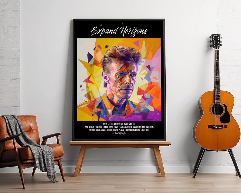 David Bowie Musician Poster Inspirational Quote Music Studio Art ...