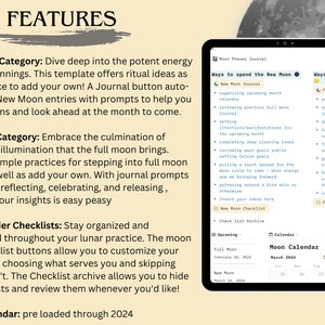 Notion Template Moon Phase Ritual Builder, Journal & Calendar | Moon ...