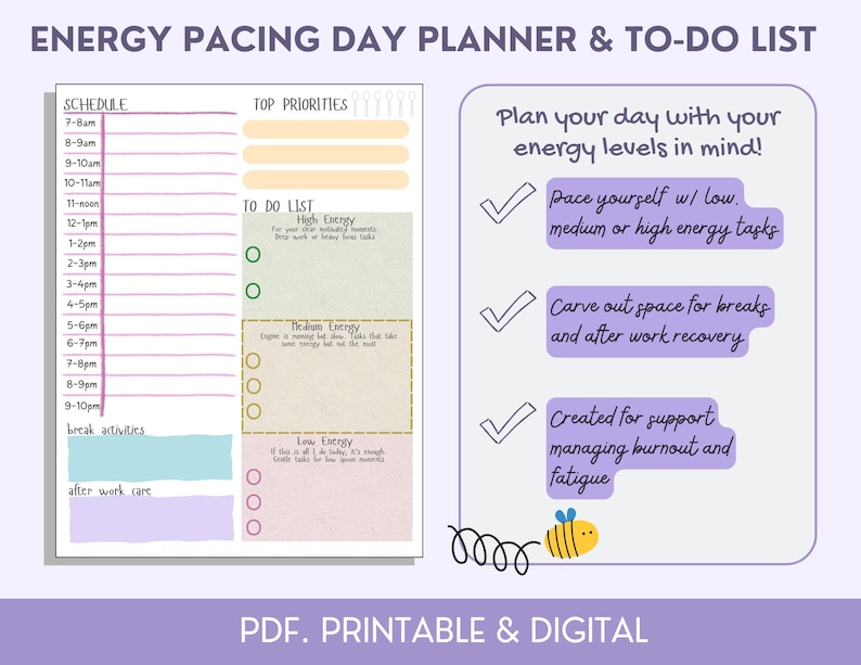 Energy-based To-do List and Day Planner | Neurodivergent-friendly ...