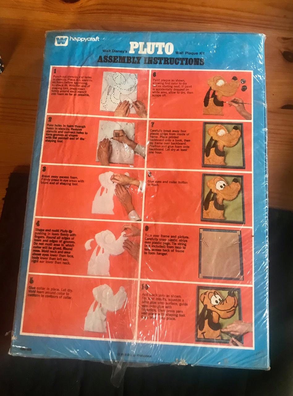 Vintage Disney Pluto DIY Plaque Kit Ages 9 Plus - Etsy