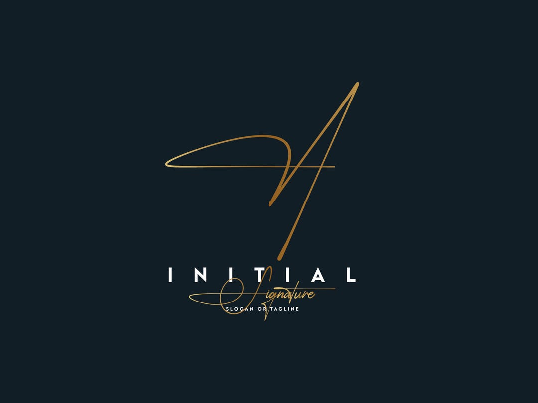 Custom Signature Logo Design: Initial Watermark, Brand Logo (digital ...
