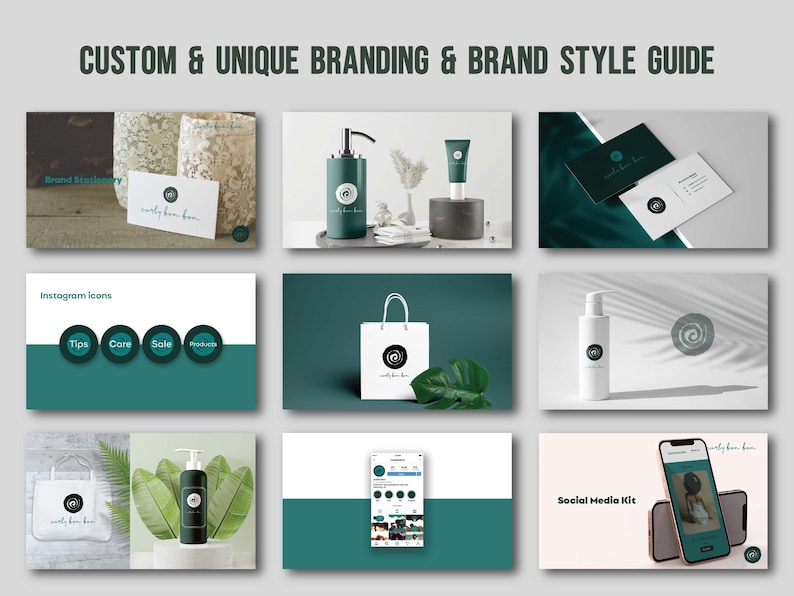 Custom Brand Style Guide: Logo Design, Business Branding Kit - Etsy