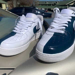 Custom Navy/white Nike Air Force 1s - Etsy