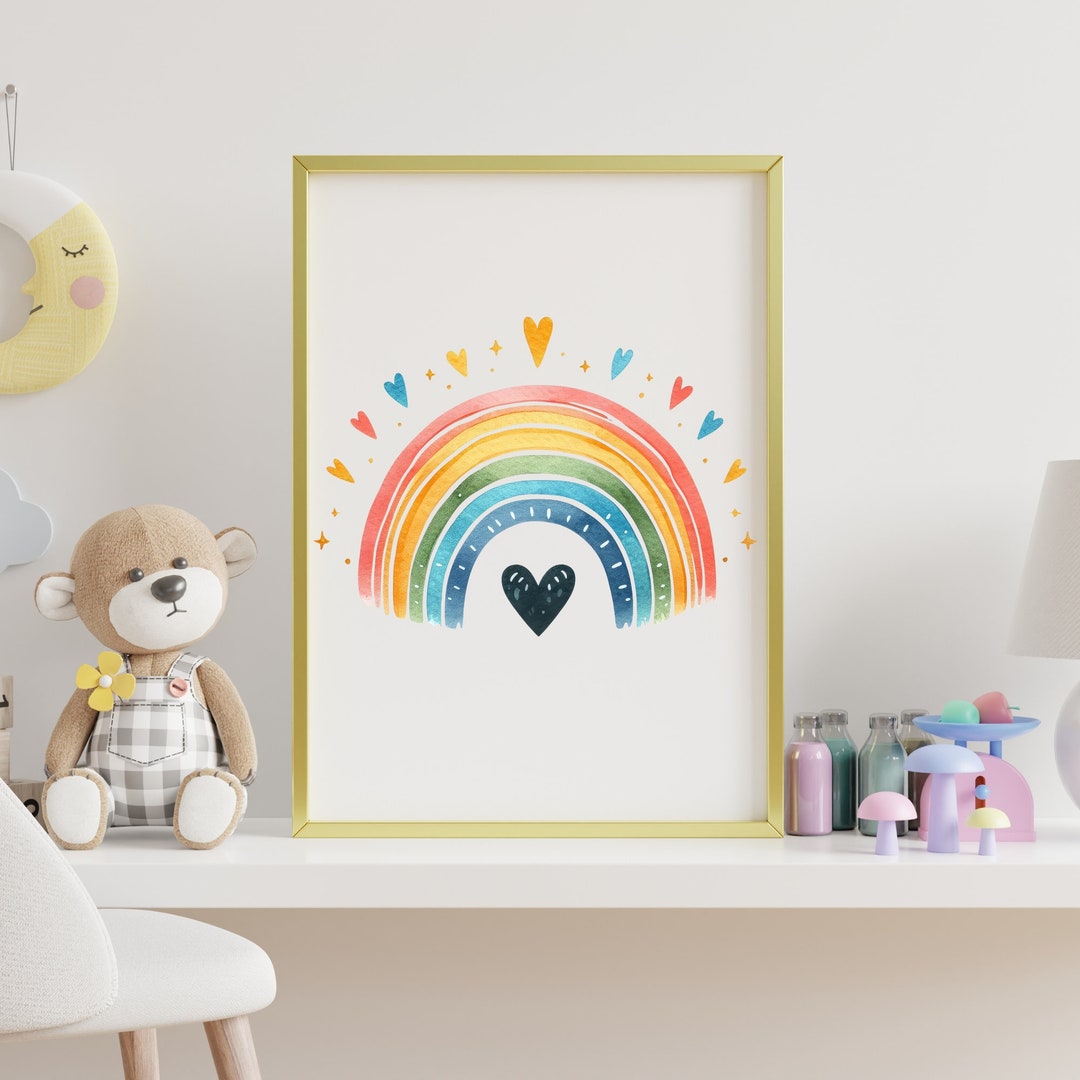 Rainbow Poster, Rainbow Printable, Baby Wall Art, Nursery Print ...