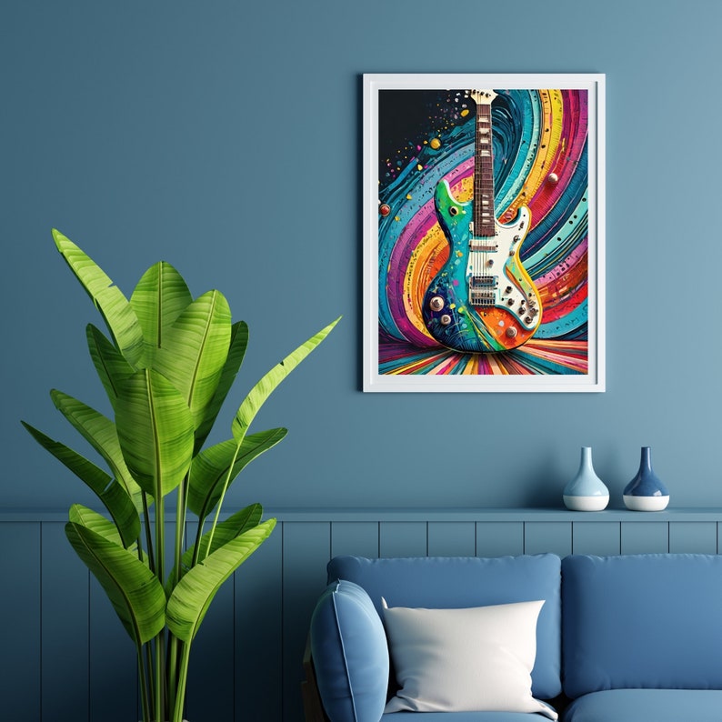 Rock Guitarist, Musical Instruments Artwork, Rock Music Poster ...