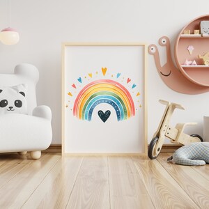 Rainbow Poster, Rainbow Printable, Baby Wall Art, Nursery Print ...