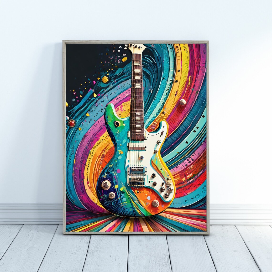 Rock Guitarist, Musical Instruments Artwork, Rock Music Poster ...