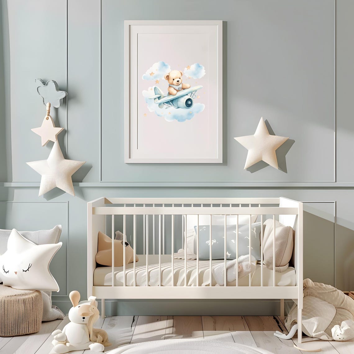 Teddy Bear Nursery, Classroom Decor, Nursery Print, Unique Newborn Gift ...