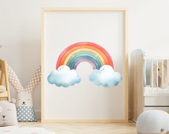 Rainbow Poster, Rainbow Printable, Baby Wall Art, Nursery Print ...