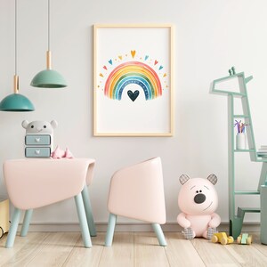 Rainbow Poster, Rainbow Printable, Baby Wall Art, Nursery Print ...