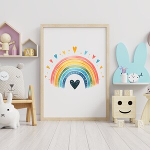 Rainbow Poster, Rainbow Printable, Baby Wall Art, Nursery Print ...