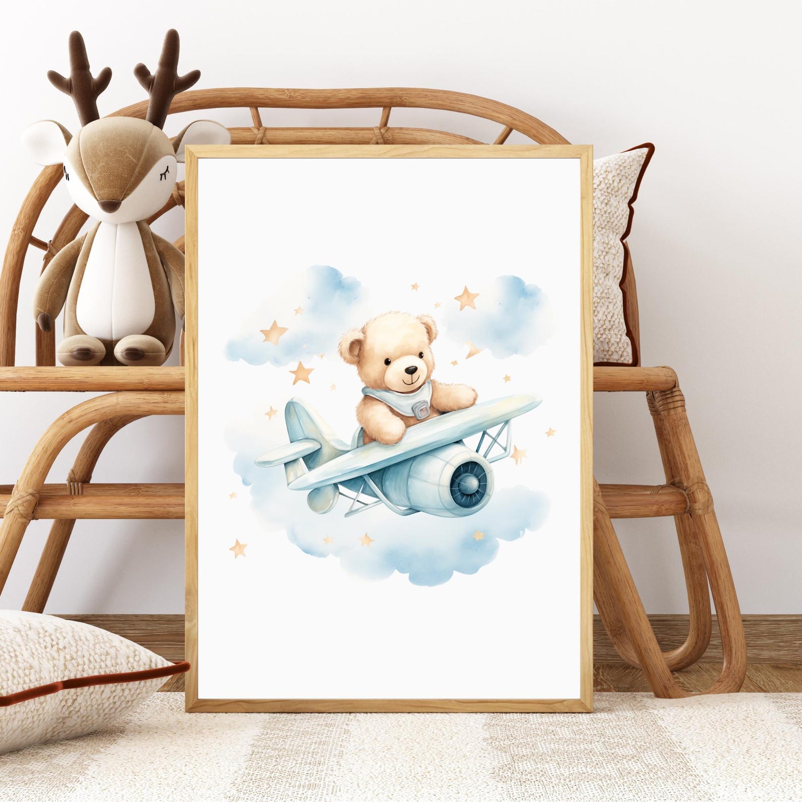 Teddy Bear Nursery, Classroom Decor, Nursery Print, Unique Newborn Gift ...
