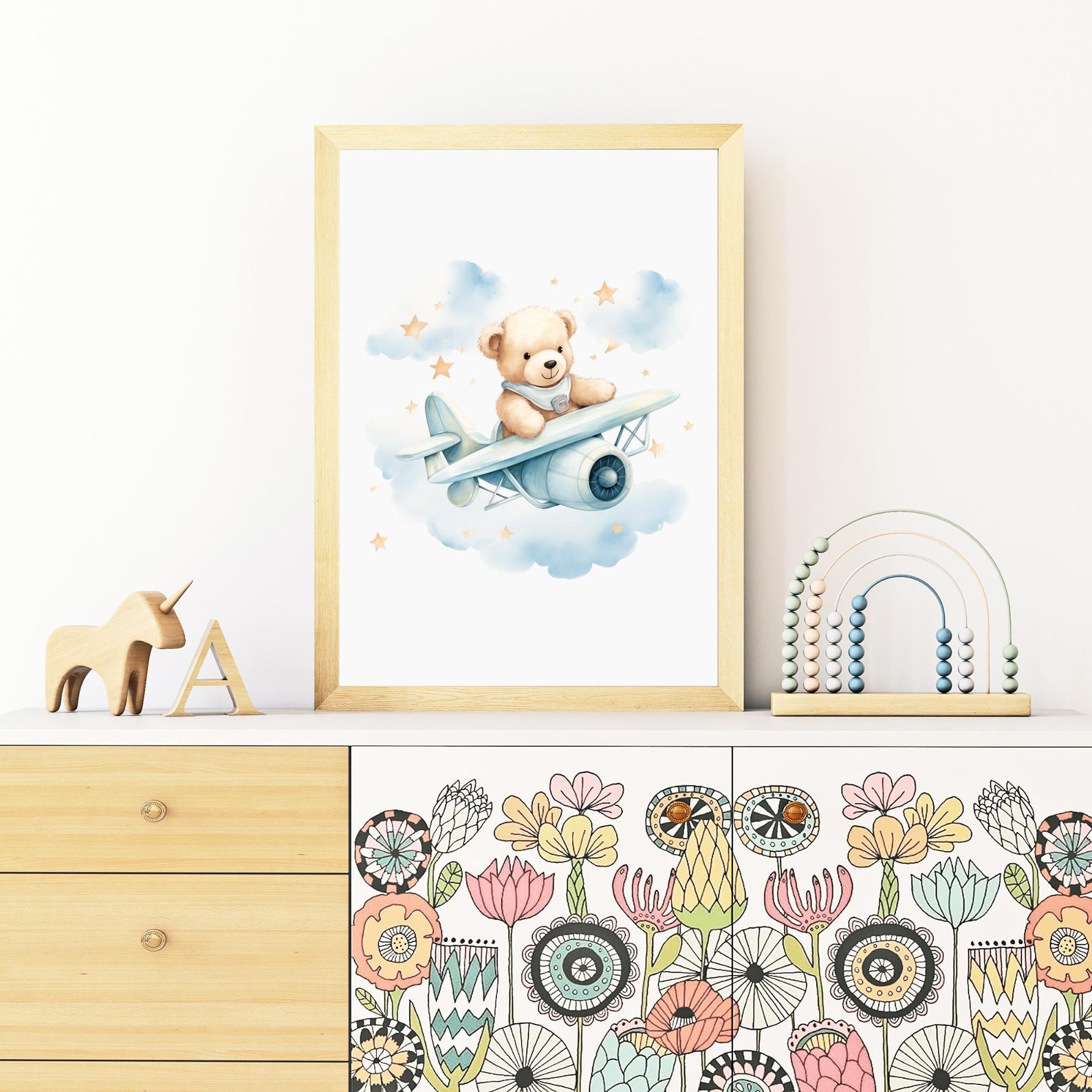 Teddy Bear Nursery, Classroom Decor, Nursery Print, Unique Newborn Gift ...